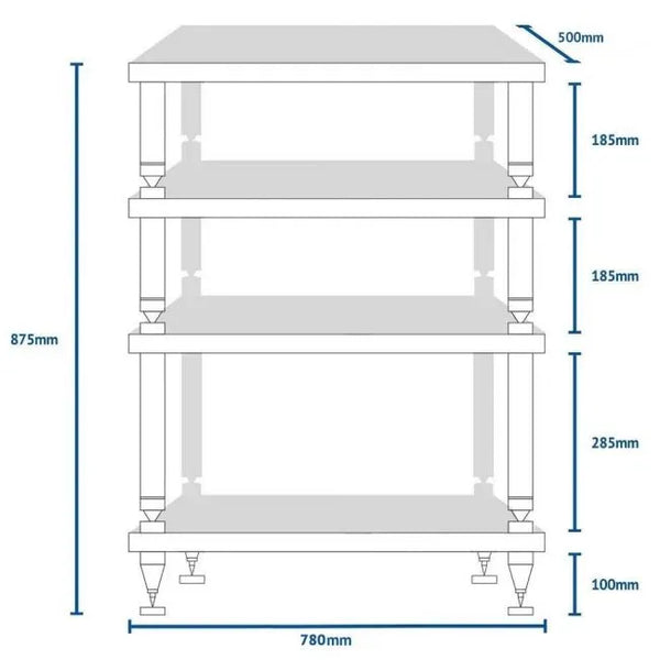 SolidSteel - HY-4L - Hyperspike 4 Shelf Rack – Living Sound + Vision ...
